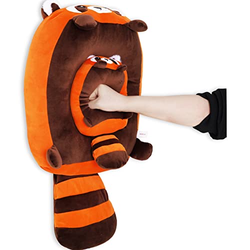 Altreeak Red Panda Plush Pillow 18" Body (27" with Tail) | Kawaii | Super Soft Cute Sleeping and Hugging Plush | Plush for Girls Teens