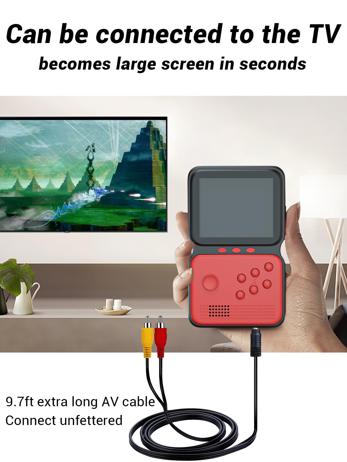 Fordim Handheld Game Console, Retro Mini Game Player with 800+ Classic Games, 3.5 Inch Screen 1020mAh Rechargeable Battery, Portable Game Console Support TV Connection