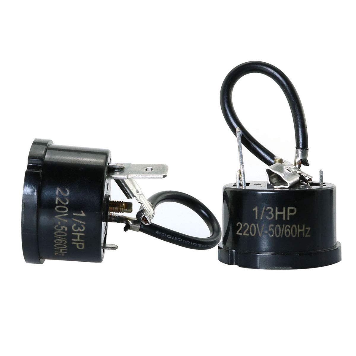 MEETOOT 2pcs 1/3HP-250W Refrigerator Thermal Overload Protector Compressor Replacement Part for Mini Refrigerator, Wine Center and Beverage Cooler