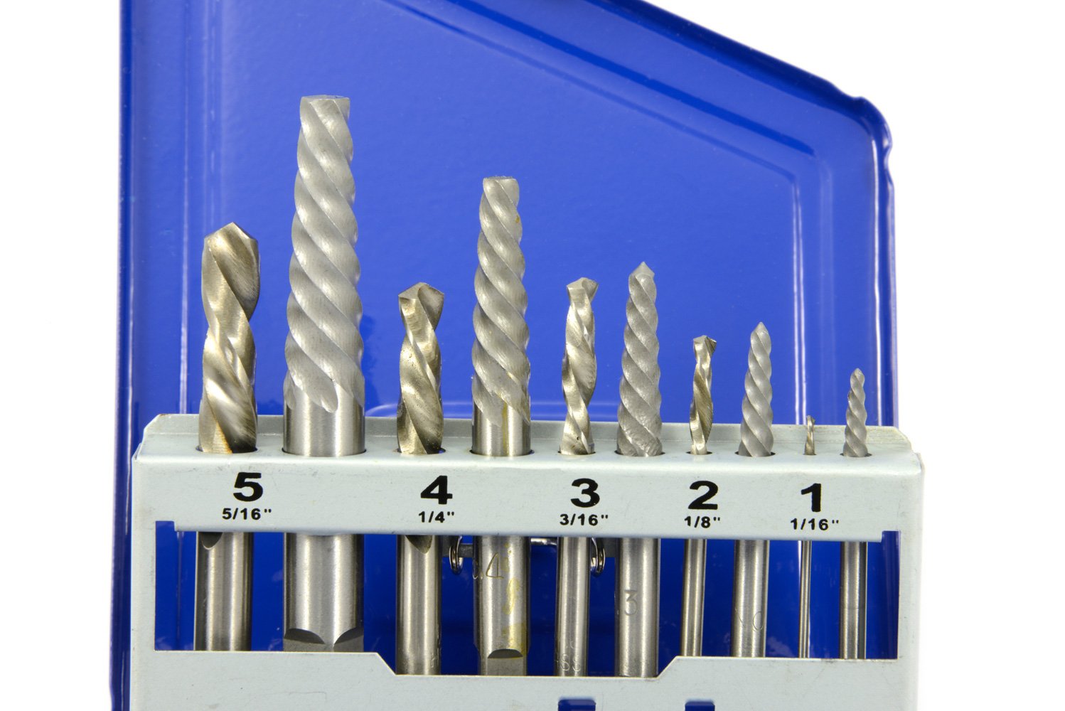 Forney 20512 Drill Bit Set, Industrial Pro Left Hand HSS Screw Machine Length Stubby, 1/16-Inch thru 5/16-Inch, 10-Piece