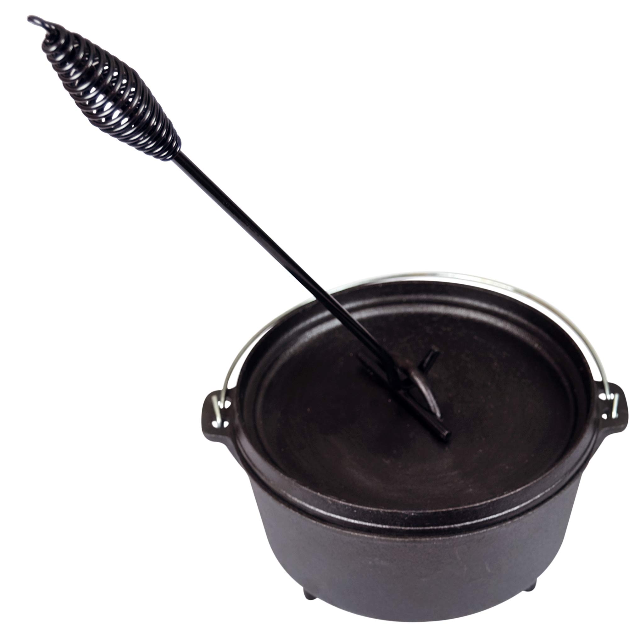 Camp Dutch Oven Lid Lifter Black 9 MM Bar Stock for Lifting and Carrying Dutch Ovens