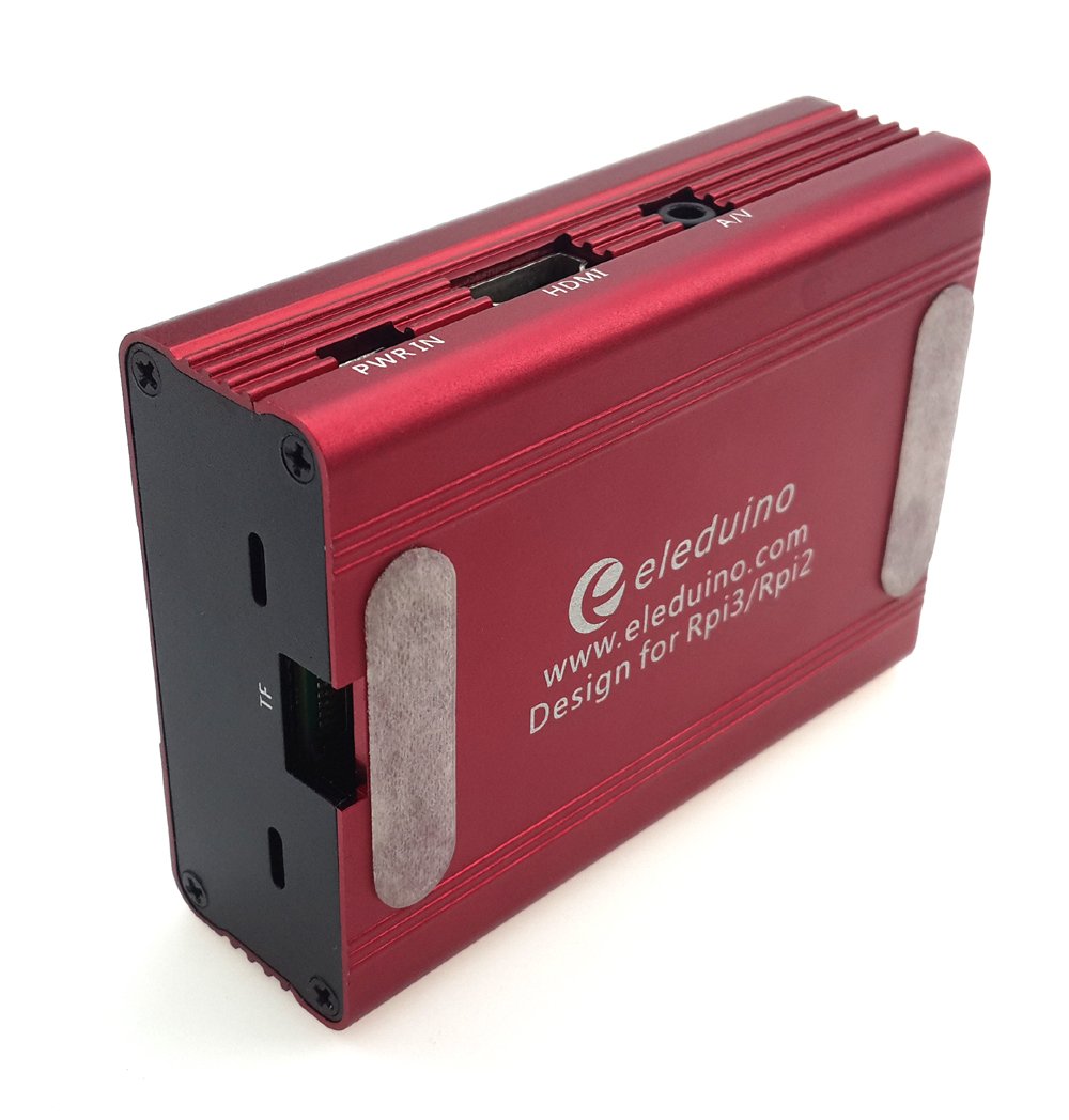 Eleduino Raspberry Pi 3 B+ Case, Raspberry Pi Aluminum Case for Raspberry Pi 3 B+, Pi 3 Model B, Pi 2 Model B (with Cooling Fan, Red)
