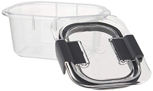 Rubbermaid Brilliance Food Storage Container, Small, 1.3 Cup, Clear, 2-Pack