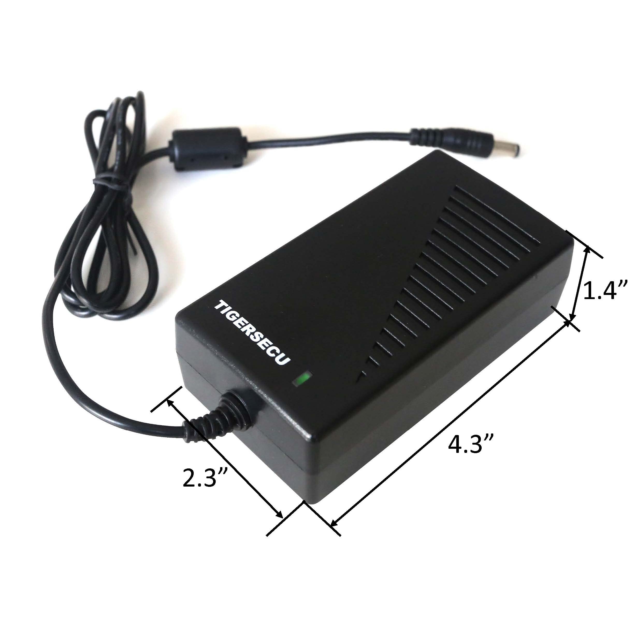 TIGERSECU Security Camera Power Adapter with 9-Way Power Splitter, 12V 5A 100V-240V 2.1x5.5mm Power Supply, Compatible with Lorex, Samsung, Q-See, Night Owl, Swann, Annke IP and BNC Cameras
