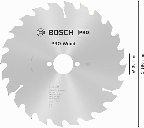 Bosch 2608641185 Circular Saw Blade "Top Precision" Opwoh 7.48inx30mm 24T