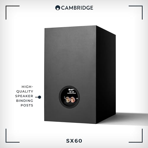 Cambridge Audio SX-60 Bookshelf Speaker | 100 Watt Home Theater Compact Speakers | Pair (Matte Black)