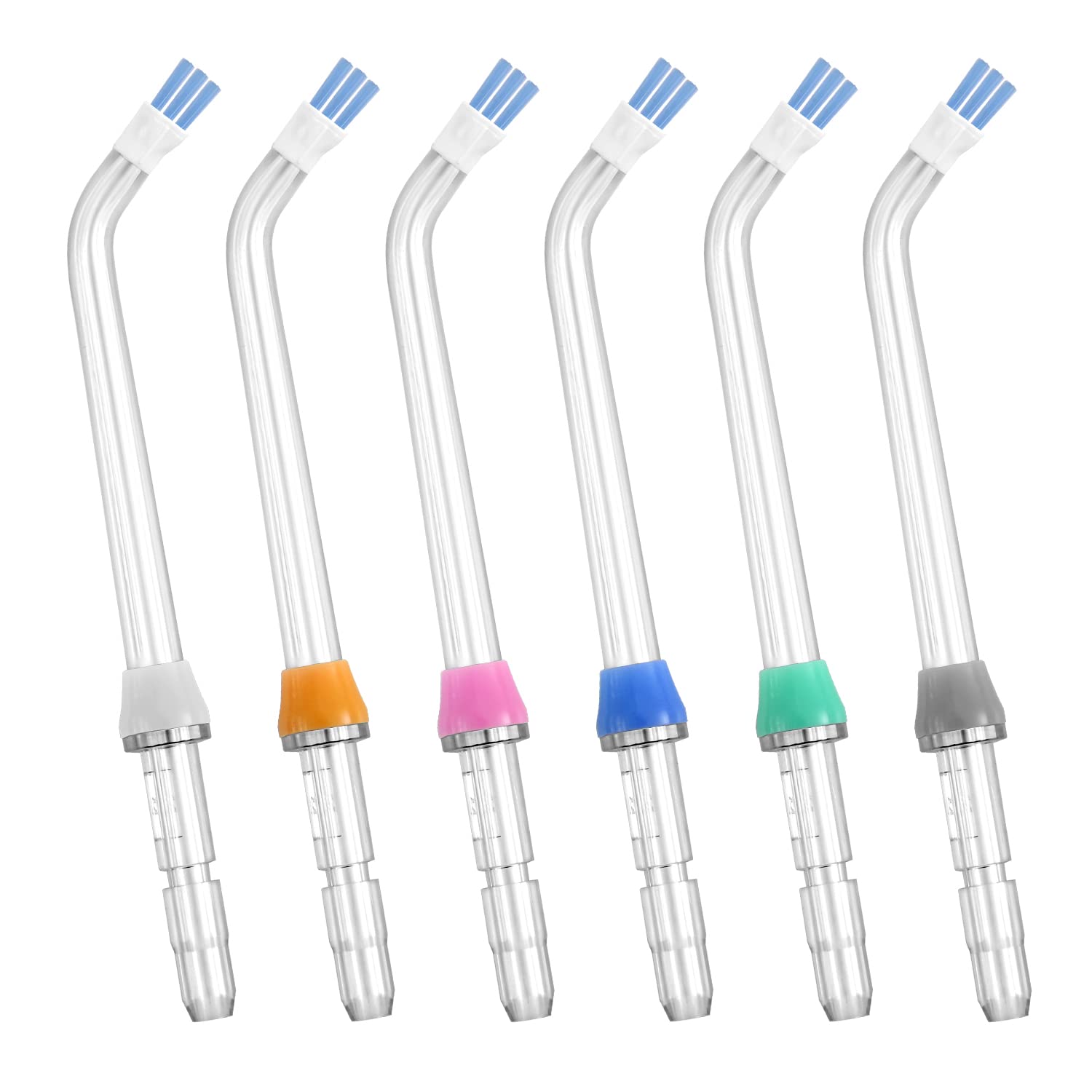 Abnaok Replacement Tips for Waterpik Water Flosser Classic Jet Tips and Other Oral Irrigators(6 Plaque Seeker Tips)