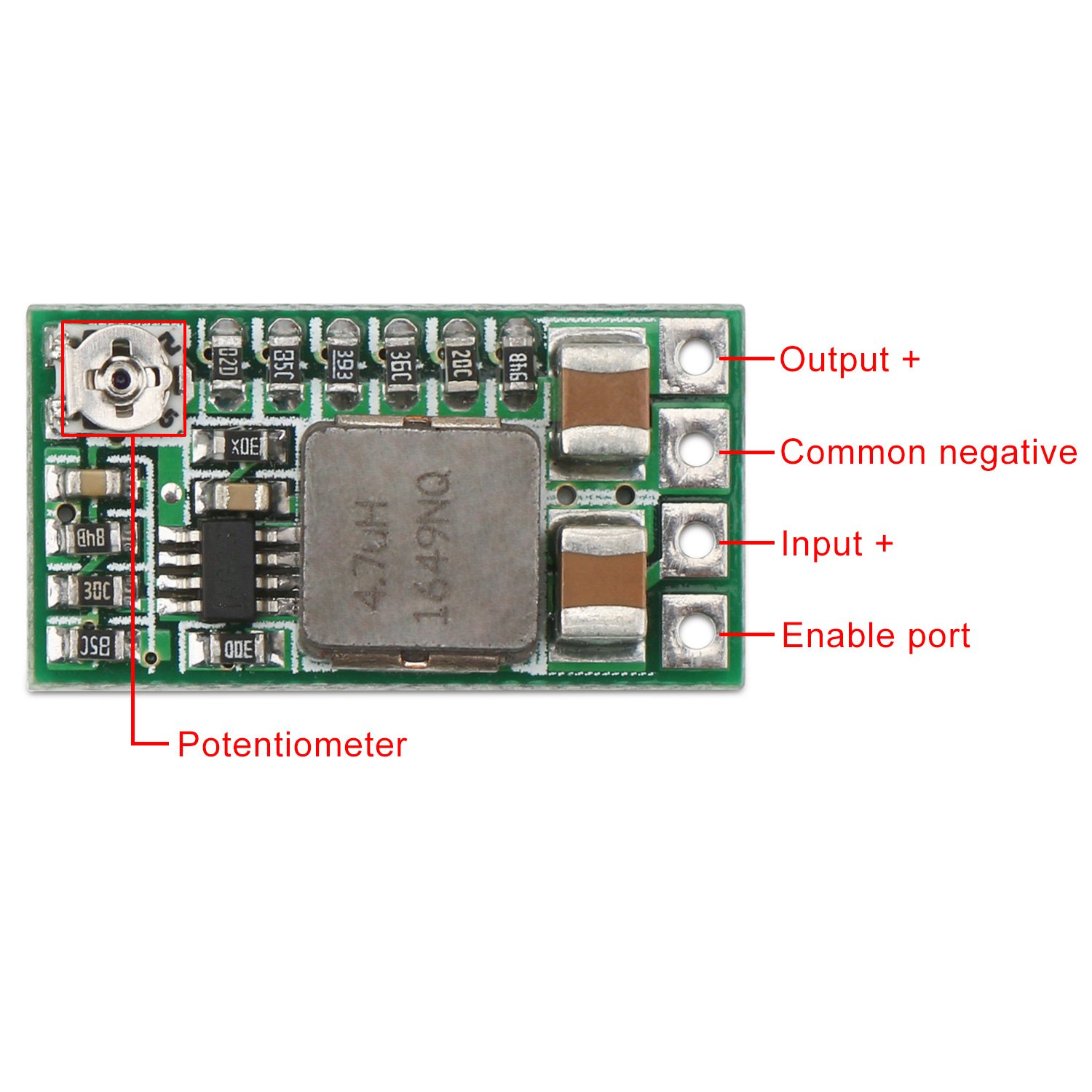 DROK 5v Regulator, 5pcs Mini Voltage Reducer DC 4.5-24V 12V 24V Step Down to 5V Buck Converter Board 3A Volt Step-Down Transformer Power Supply Module
