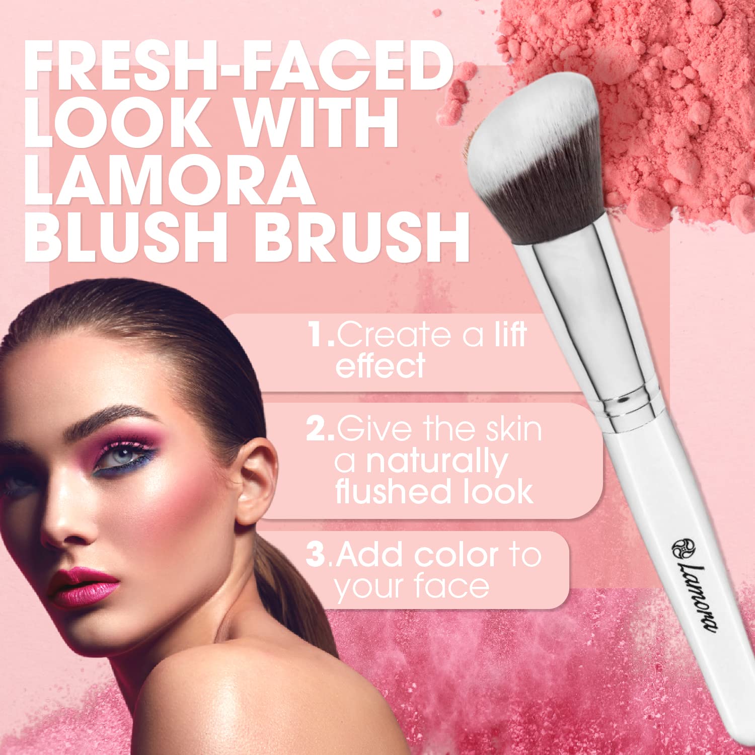 Foundation Blush Powder Brush Set - Eyeshadow Kabuki Brushes, 6 Piece Essential Makeup Brush Kit - Top Choice Premium Quality Synthetic Bristles