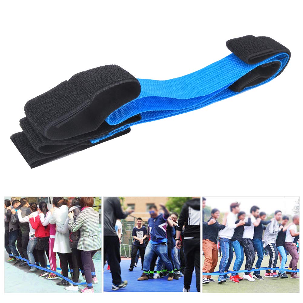 Camidy Team Game Fastening Tape,Ribbon Elastic Cooperative Legged Race Band Outdoor Birthday Team-Building Party Group Game