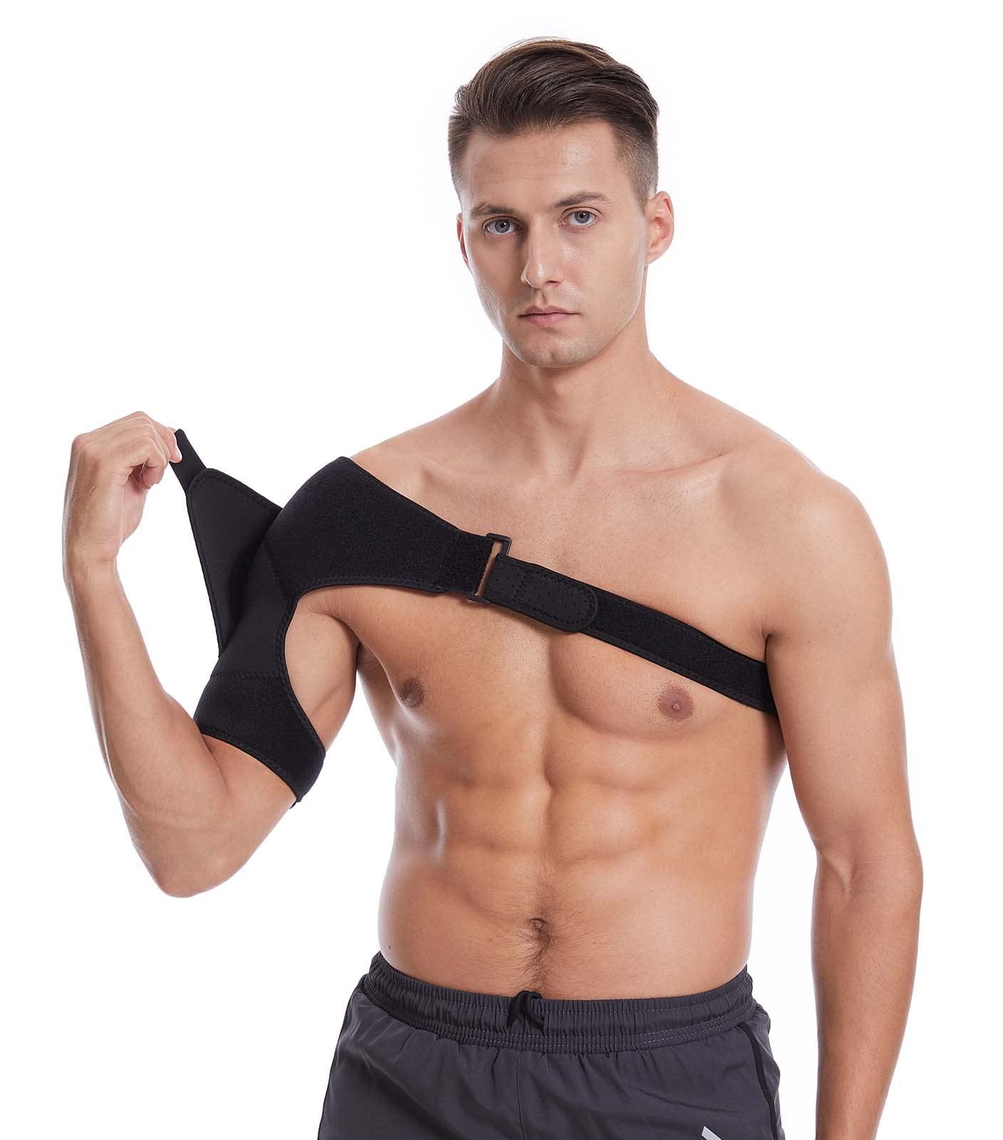 Adjustable Shoulder Brace-Rotator Cuff Support Brace, Shoulder Brace for Torn Rotator Cuff, Suitable for Rotator Cuff Injury, Shoulder Surgery, Swelling, Tendinitis, Frozen Shoulder, Biceps Tear