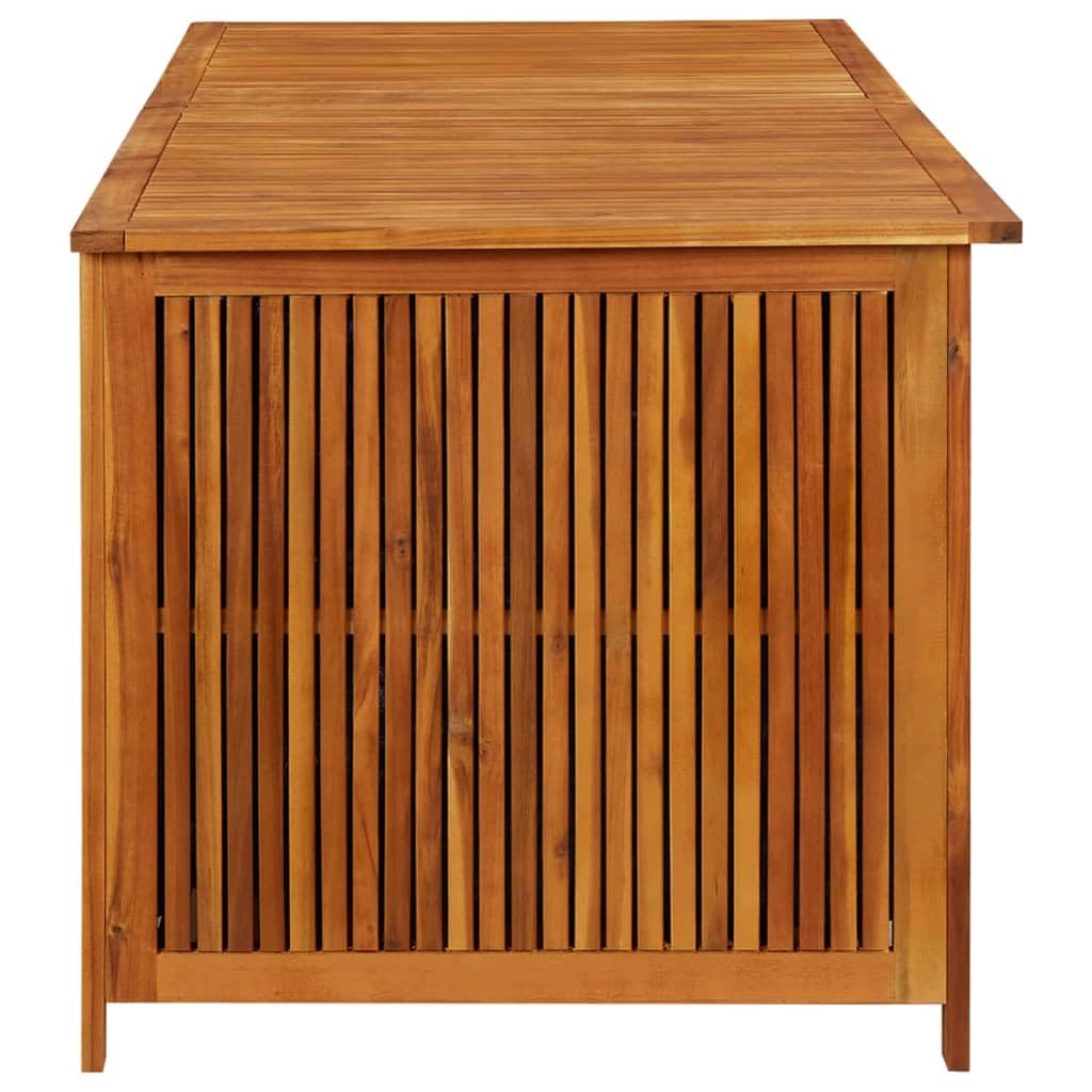 vidaXL Outdoor Storage Box, [Load Capacity Gallon] Deck Box with Gas-Lift Lid, Storage Chest with Water-Resistant Zippered Bag Inside, 68.9''x31.5''x29.5'', Solid Acacia Wood