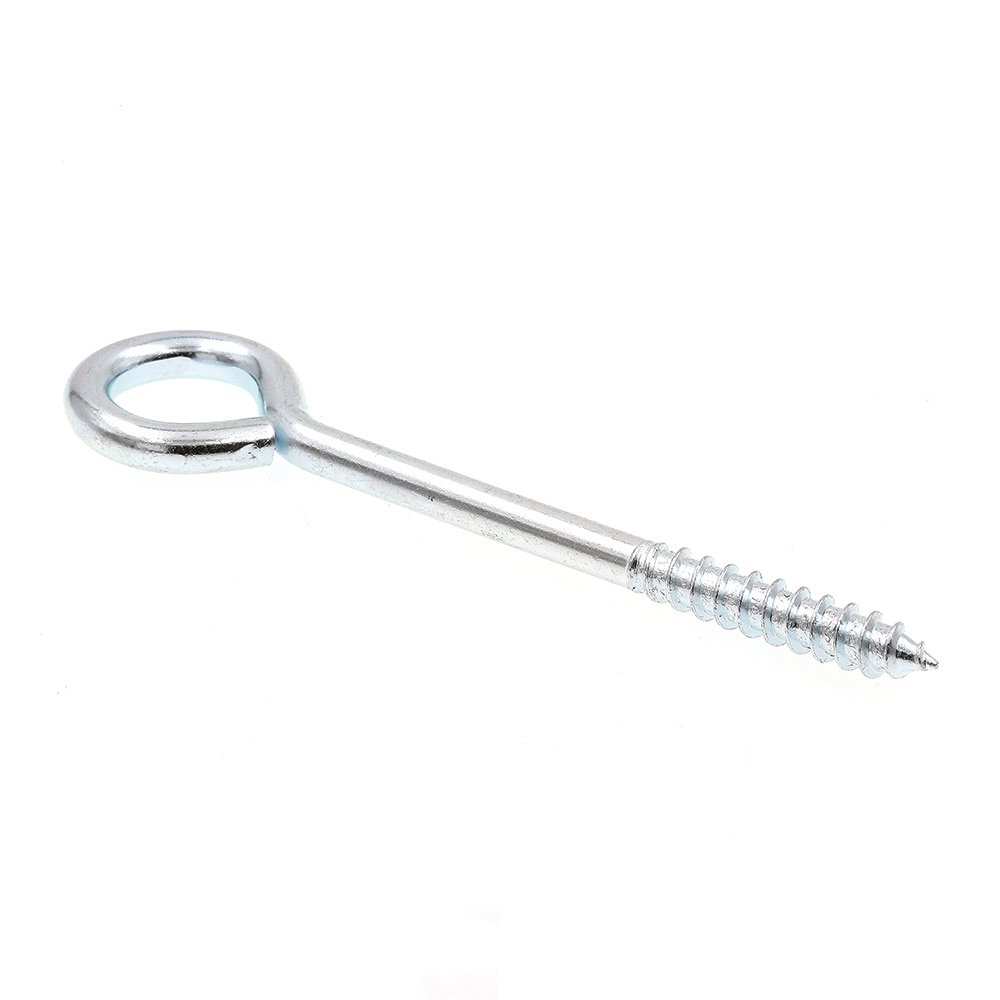 Prime-Line 9067428 Screw Eye, Lag Thread, 1/4 in X 3-3/4 in, Zinc Plated Steel, Pack of 10