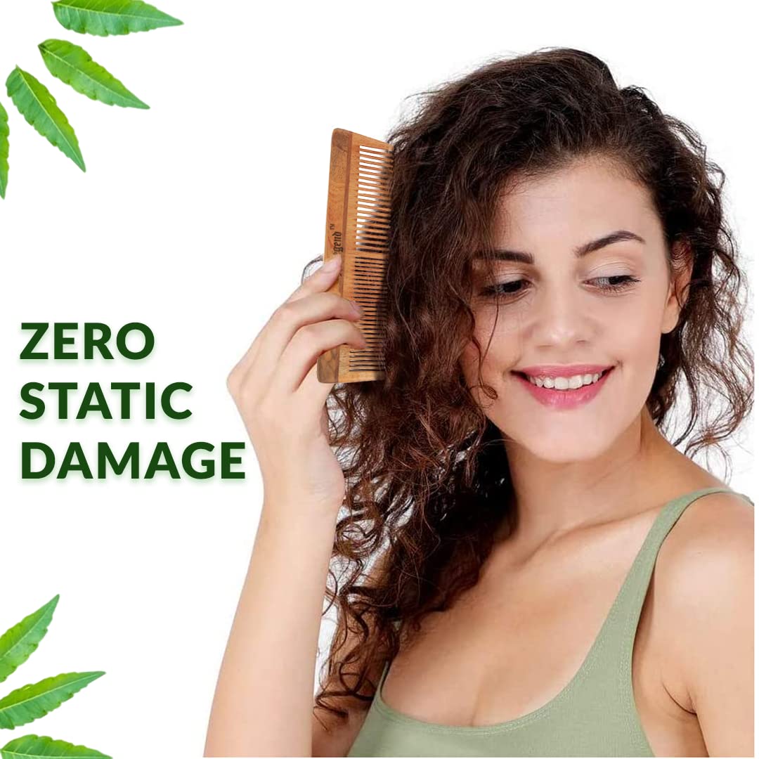 The Legend Organic Pure Neem Wood Comb (Neem Comb)