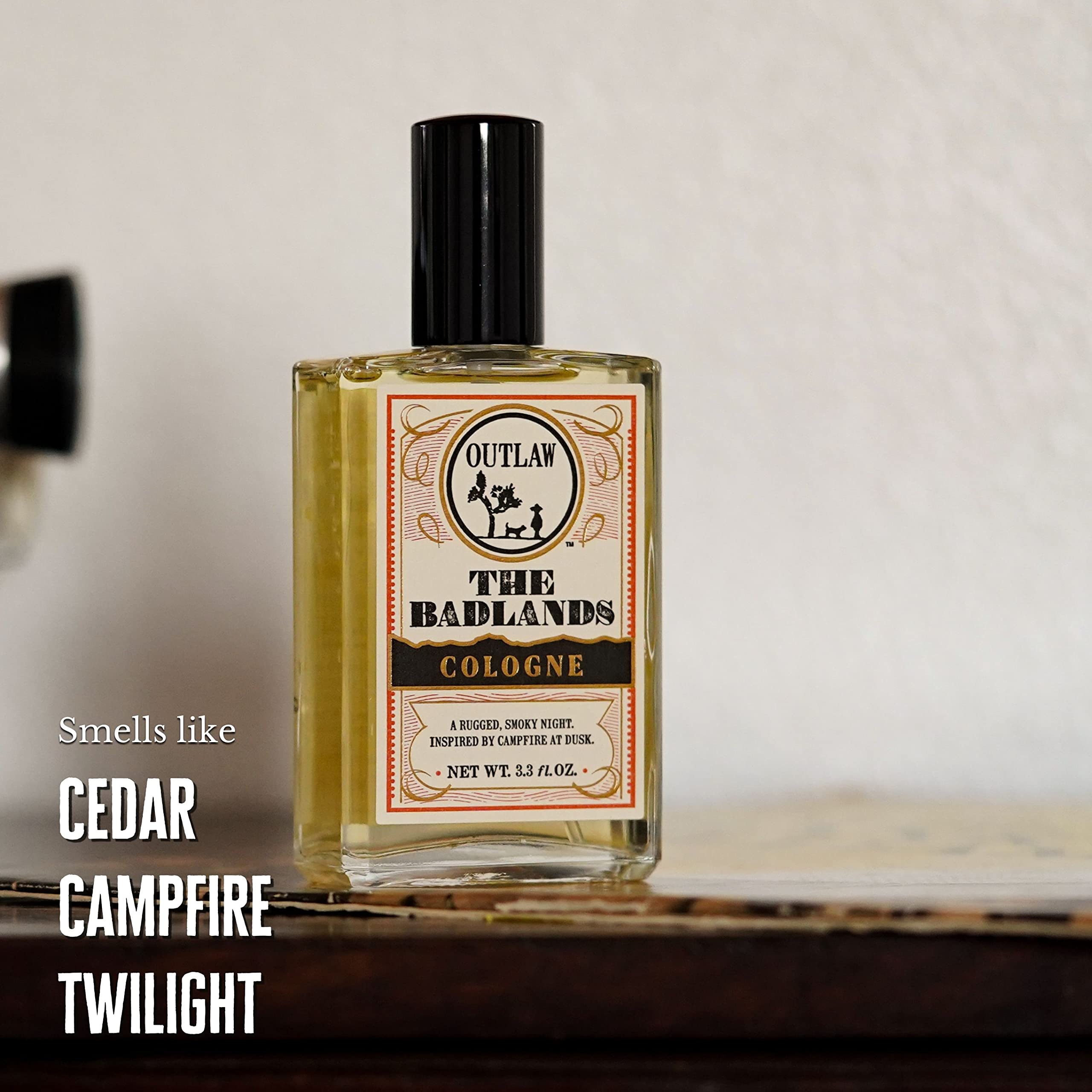 Smoky & Woody Cologne with notes of Cedar and Campfire - The Badlands Cologne by Outlaw - Men's or Women's Cologne