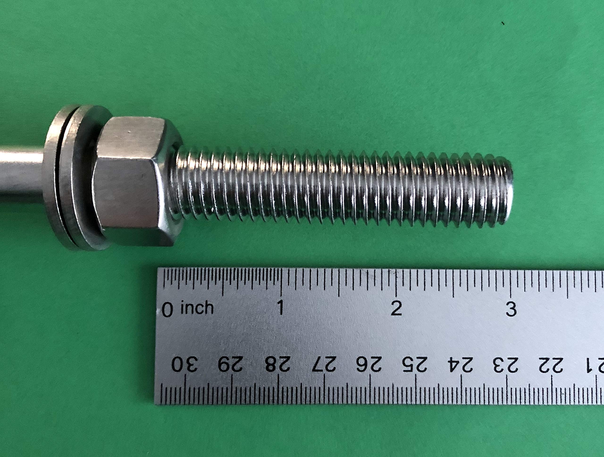 US STAINLESS Stainless Steel 316 Eye Bolt 5/8" x 8" UNC Short Thread Marine Grade Pitch of 11