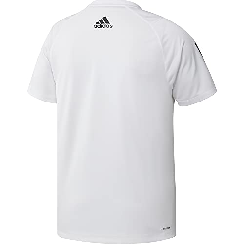 adidas mens Floral 3 Bar Tee White Large