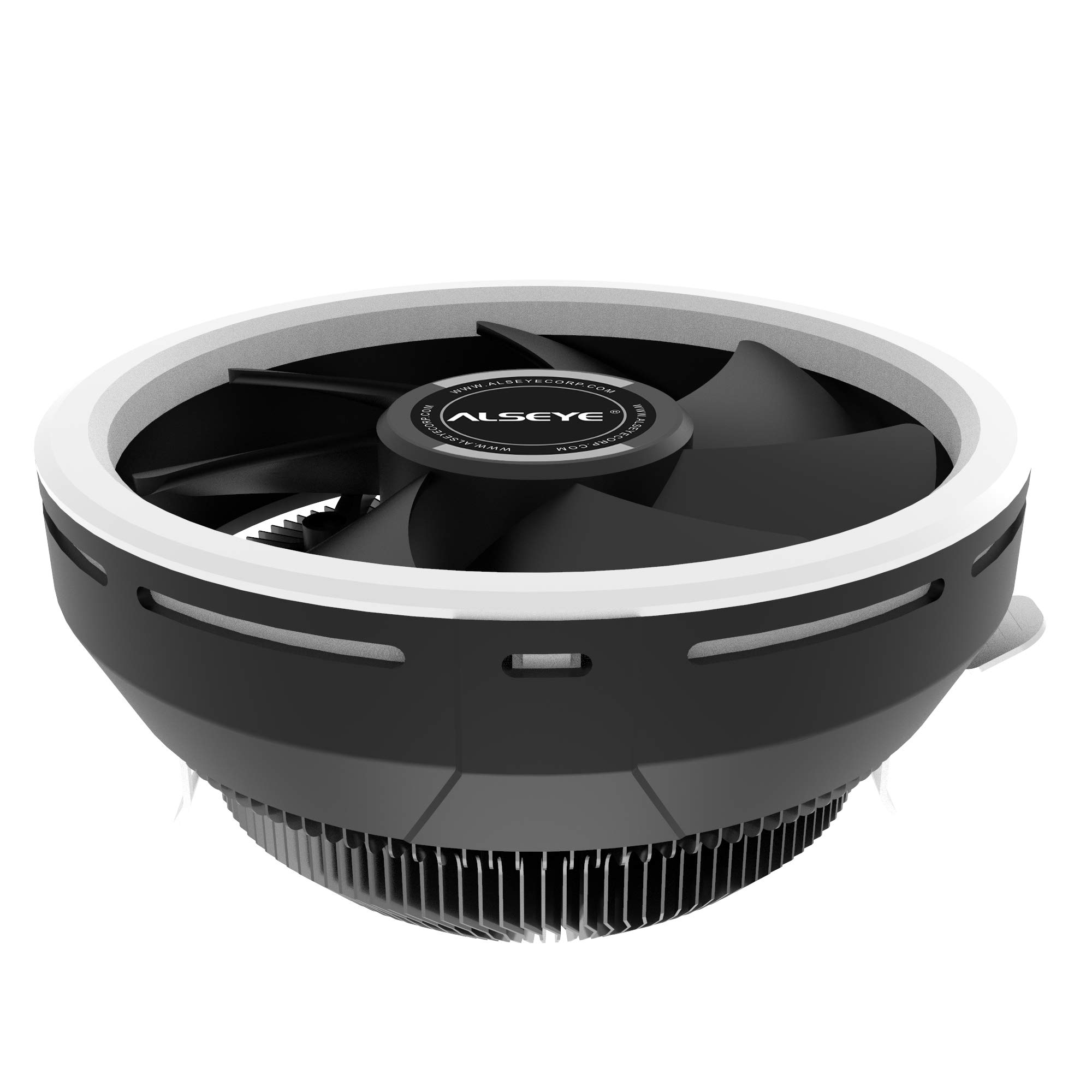 ALSEYE CPU Cooler, RGB Fan Socket Hydraulic Bearing Computer CPU Cooling Fan for Intel AMD