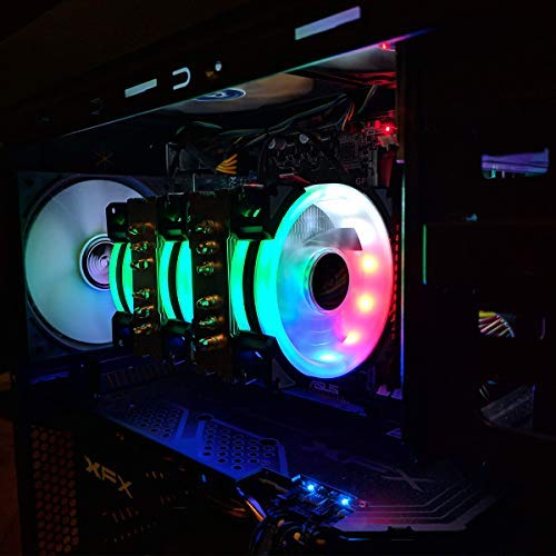 ALSEYE CPU Cooler, 90mm RGB CPU Fan 6 Heatpipes CPU Air Cooler 4 Pin Computer CPU Cooling Fan Radiator for Intel & AMD Motherboard CPU Cooling Easy Installation