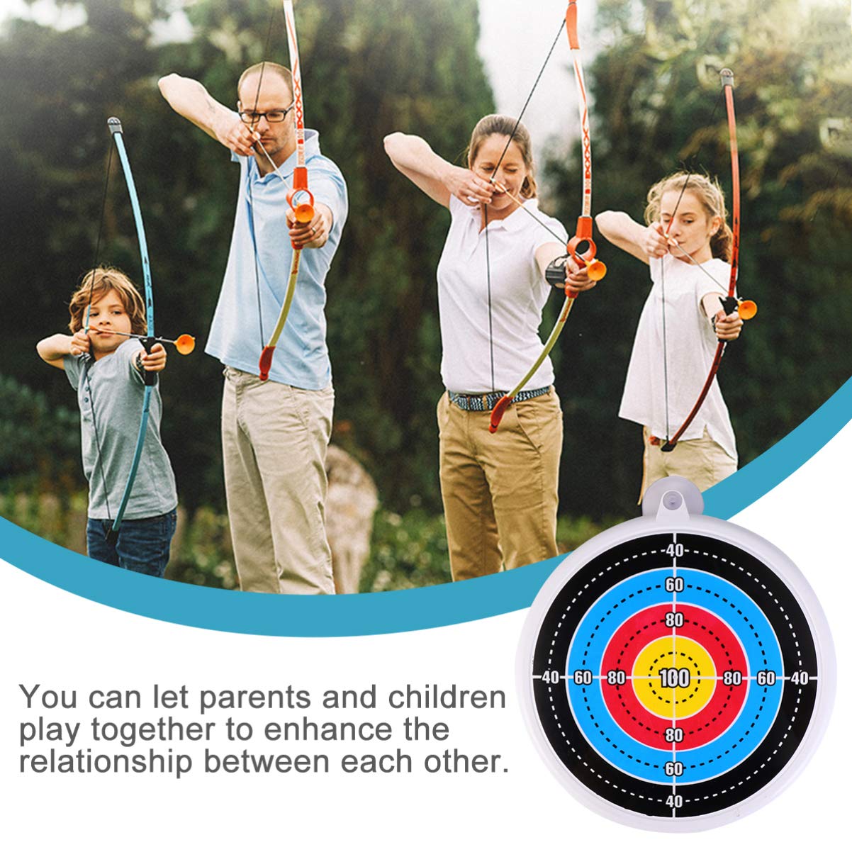 Abaodam Funny Archery Target for Kids Wall Hanging 24CM/ 10In Practical Plastic Target Bow Skill Target Games Target Ring Target for Indoor & Outdoor Toys Archery