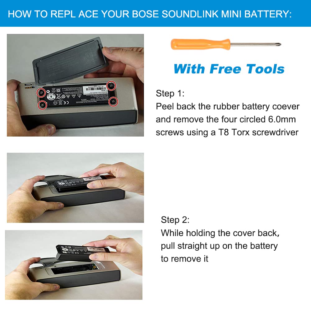 ALSONBAT 061384 061385 063287 063404 061386 Speaker Battery Replacement for Bose Soundlink (061384)