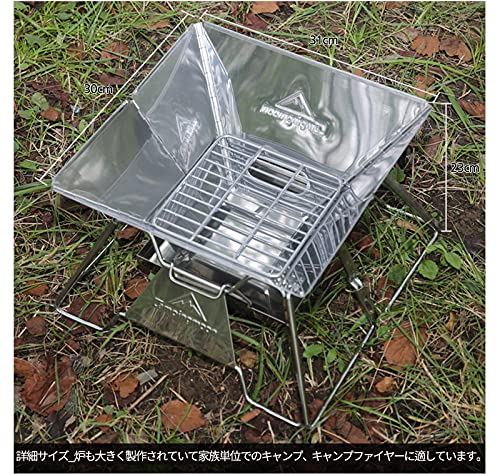 CAMPINGMOON Coal Bed Charcoal Fire Grate Grill Grates Replacement Stainless Steel for Barbecue Multifunction Outdoor Cooking T-172 (1pc, 6.7x6.7-inch)