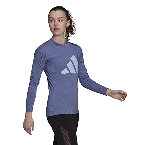 adidas Women's Sportswear Winners 2.0 Long Sleeve, Orbit Violet Melange, Large