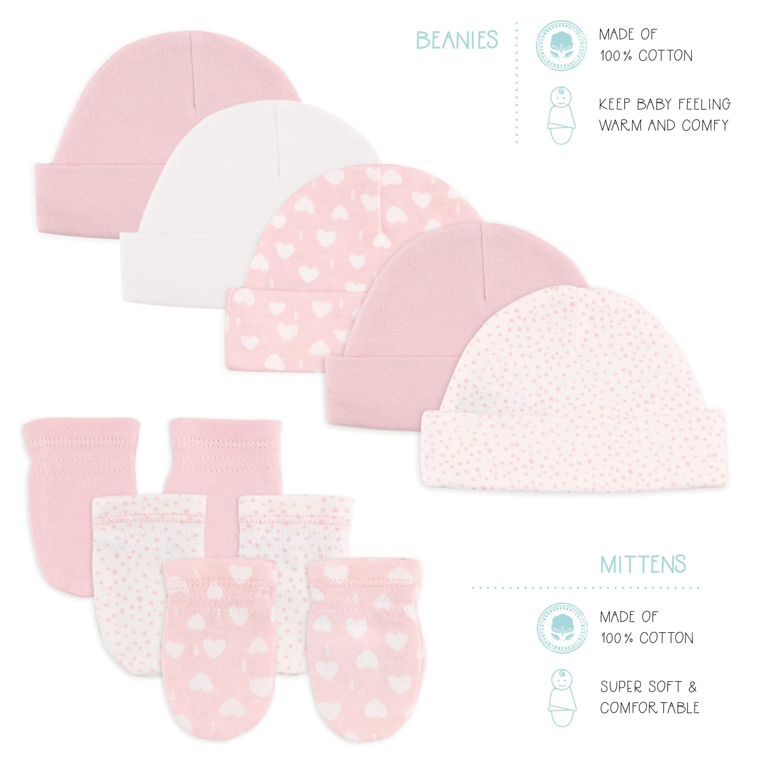 The Peanutshell Newborn Essentials Layette Gift Set for Baby Girls, 23 Piece, Fits Newborns to 3 Month
