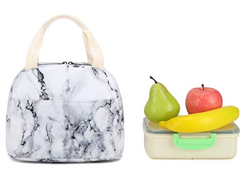 Bluboon Teen Girls School Backpack Kids Bookbag Set with Lunch Box Pencil Case Travel Laptop Backpack Casual Daypacks (Marble 1)