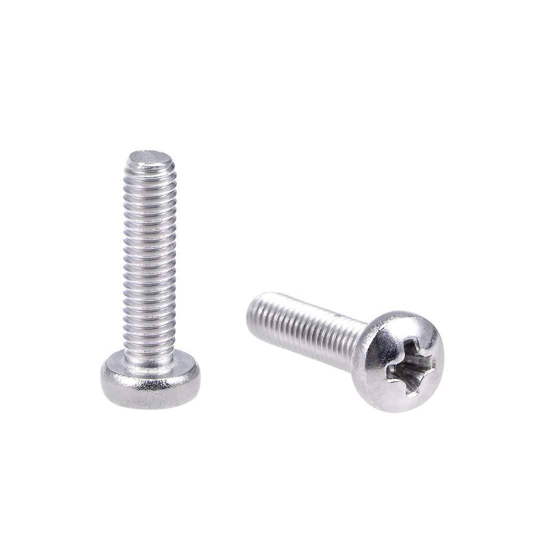 uxcell M3x12mm Machine Screws Pan Phillips Cross Head Screw 304 Stainless Steel Fasteners Bolts 30Pcs