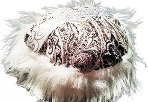The Yeti Black & Gold Paisley - Fluffy Powder Puff for Dusting Powder - Large Size