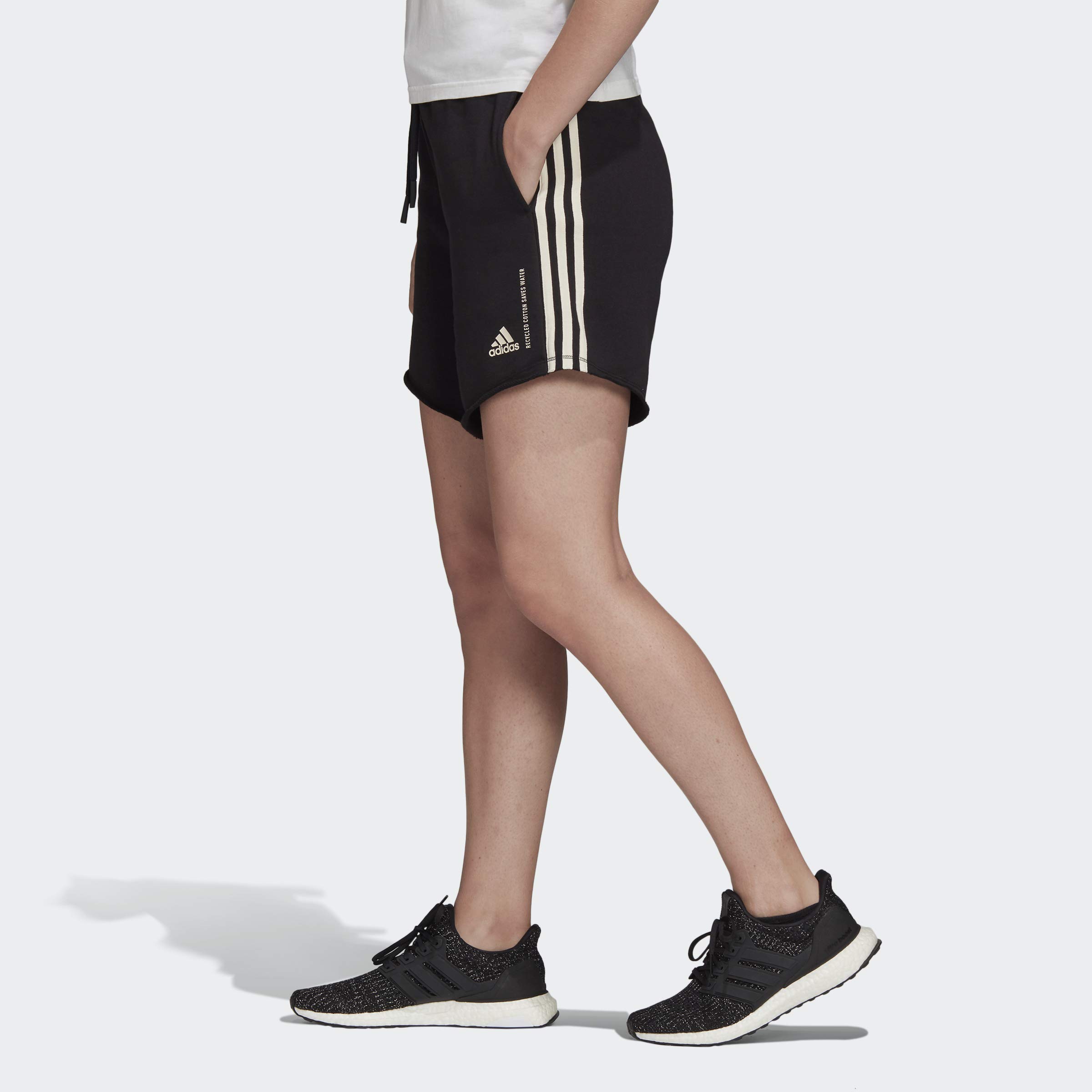 adidas Women's Recycled Cotton Short Black Large