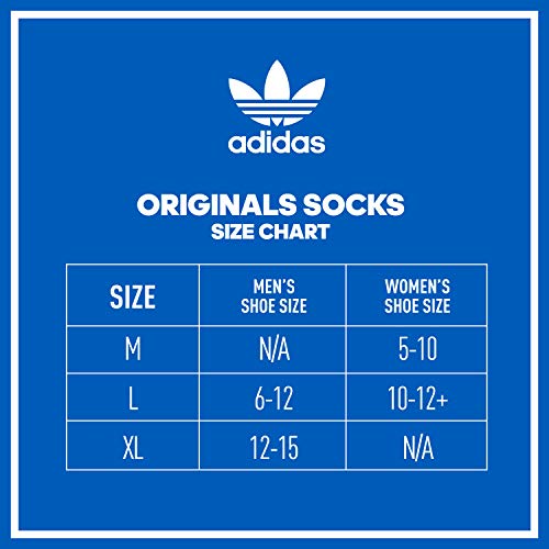 adidas Originals Women's Originals Sport 3-Pack Mid-Crew, White/Black, Medium