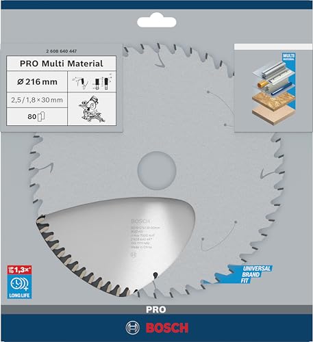 Bosch 2608640447 Circular Saw Blade "Multi Material" Mub 8.5inx30mm 80T