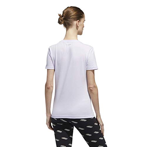 adidas Women's Foil T-Shirt Purple Tint/Silver Metallic Small