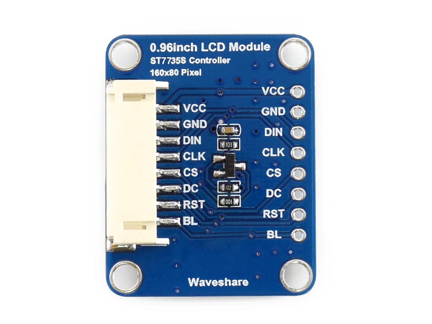 waveshare 0.96inch LCD Display Module IPS Screen 160x80 HD Resolution with Embedded Controller Communicating via SPI Interface Compatible with Raspberry Pi/Jetson Nano/STM32