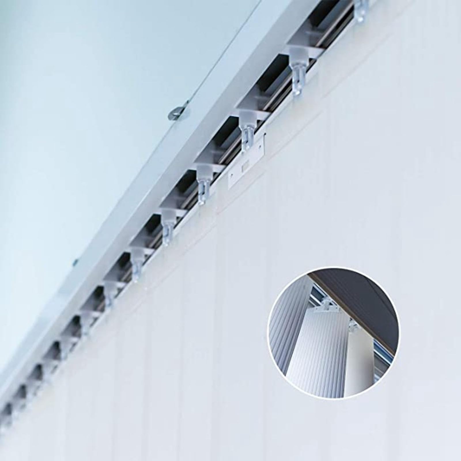 Acrux7 60 Pack Vertical Blind Repair Tabs, Metal Vertical Blind Repair Vane Savers, Blind Repair Tabs, Vertical Blind Repair Clips for Vertical Blinds Replacement Slats, White