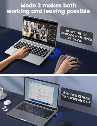 Meatanty Metal Tiny Mouse Jiggler, USB Mouse Mover Undetectable, Automatic Shaker with Separate Mode and ON/Off Buttons, Mouse Moving Device LED Screen, Wiggler Giggler Keep Computer/PC/Laptop Awake
