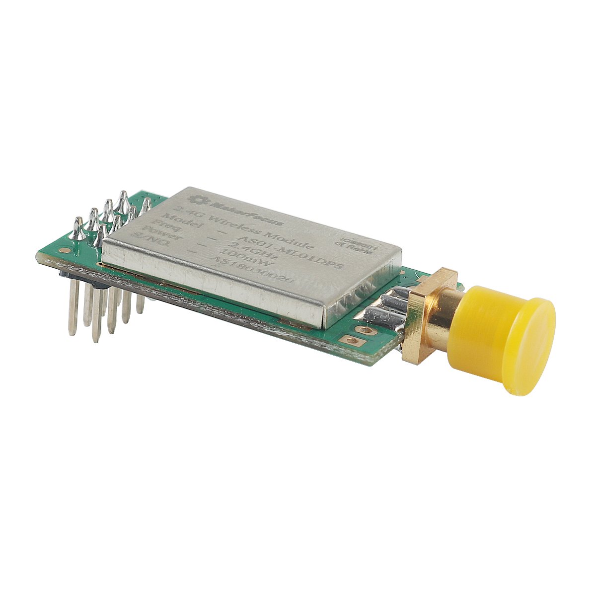 MakerFocus 2pcs nRF24L01P+PA+LNA RF Wireless Transmission Module 2.4GHz ML01DP5 22dBm 100mW 2300M Measured Distance SPI Interface with Antenna Anti Theft Anti-Interference