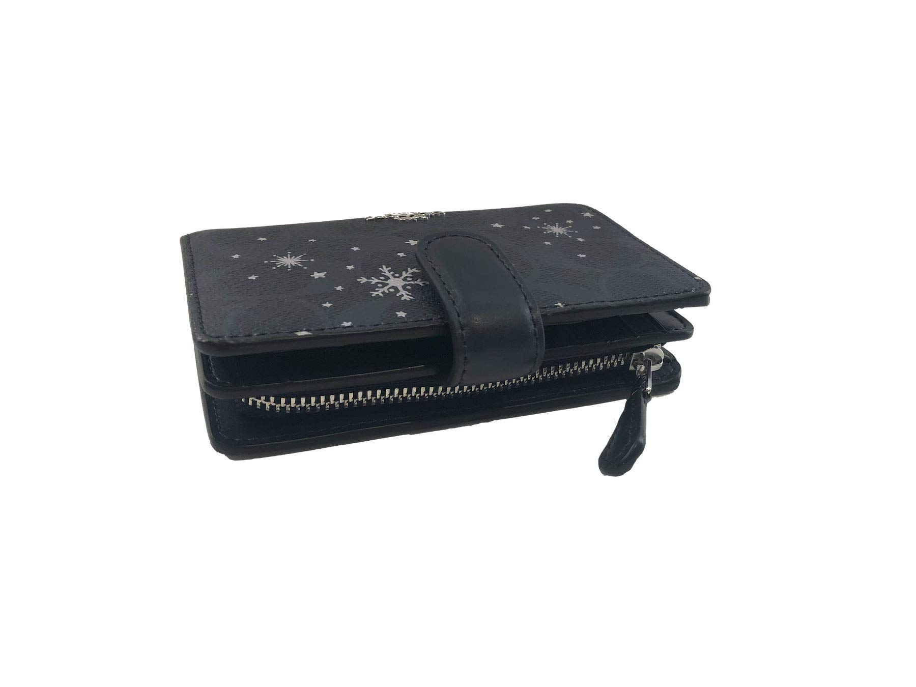 Coach Women's Medium Corner Zip Wallet in Signature Canvas (SV/Midnight Multi)