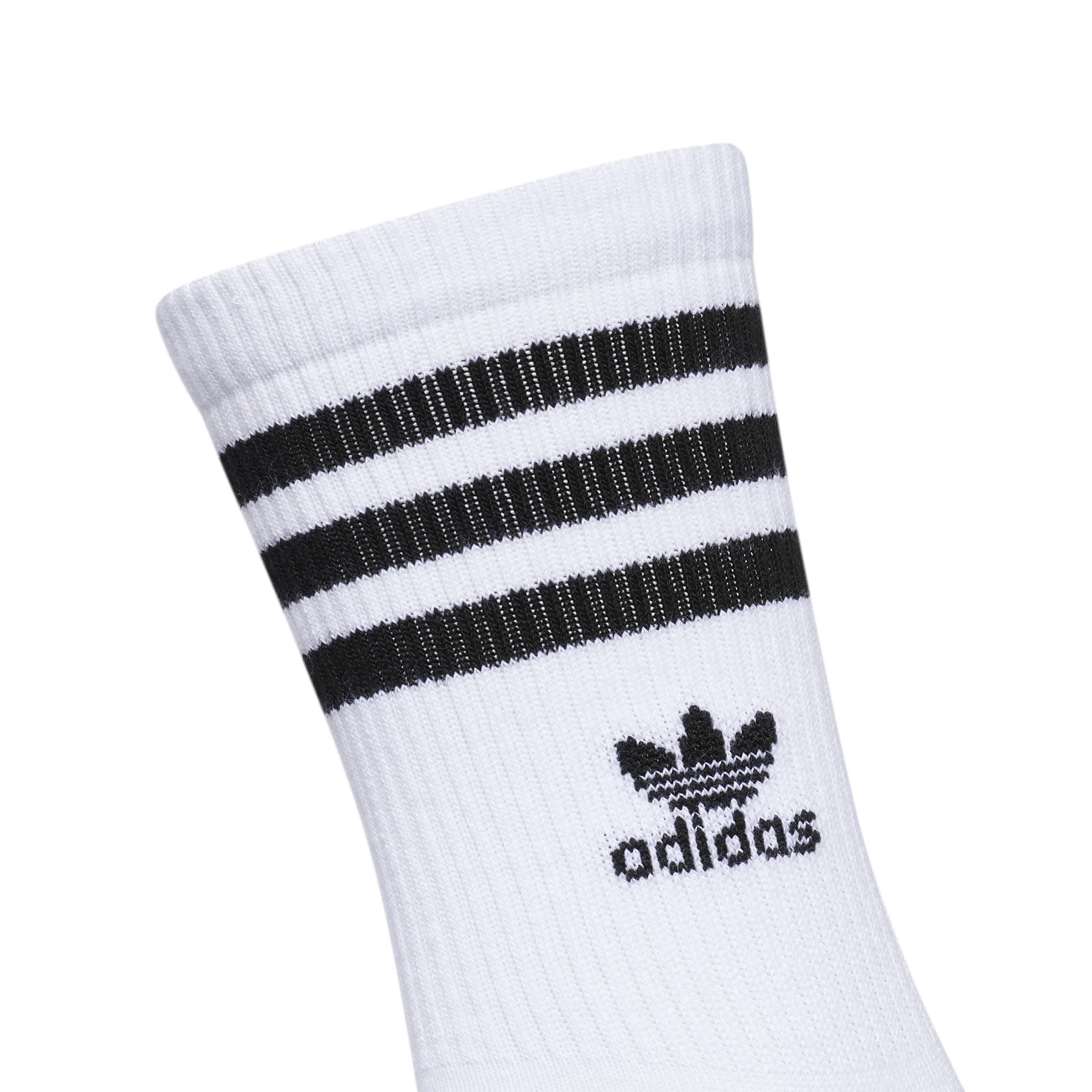 adidas Originals Unisex-Adult Roller (1-pair) Crew Sock, White/Black, Medium US