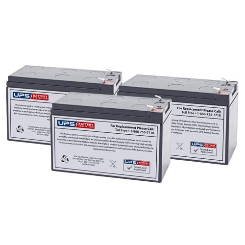 Dell 1000w UPS K788N 12V 7Ah UPS Battery Replacement Set - (3 Batteries)