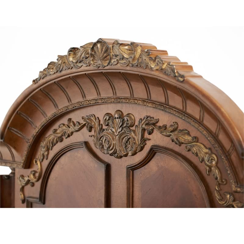 Michael Amini Villa Valencia Cal. King Wood Canopy Bed - Classic Chestnut
