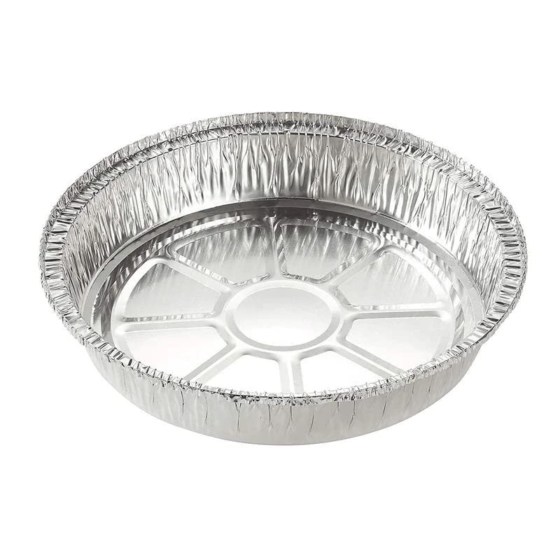 Amazinga 30 Pack | Round Aluminum Foil Pans 9-Inch | Disposable Tin Foil Pans | Heavy-Duty Food Container Pie Dish Safe for Freezer & Oven DBP001