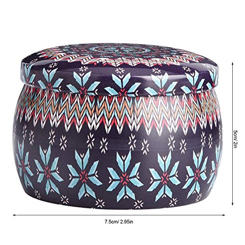 Tinplate Storage Box, Tinplate Storage Box Metal Canister Home Kitchen Box for for Dry Storage Spices, Camping, Party Favors, and Sweets Gifts(E)