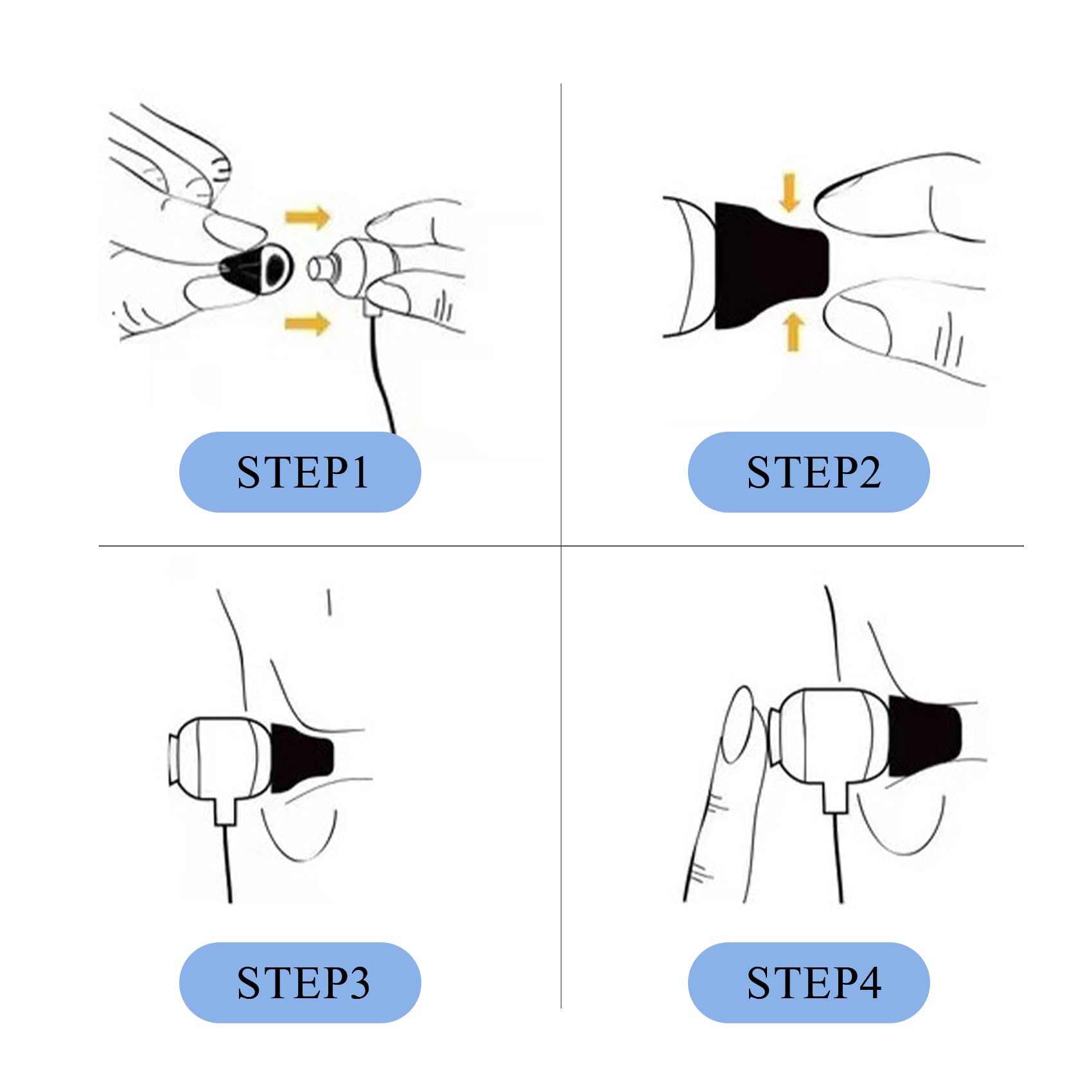 Adhiper Foam Eartips for Sony WF-1000XM5 Headphones,S/M/L 3 Sizes 3 Pairs Polyurethane Memory Foam Earbuds Tips,High Sound Insulation and Anti-Slip Ear Tips.