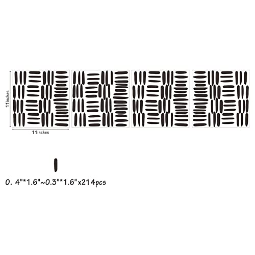 Line Wall Decals Modern Wall Stickers Black Vinyl Stickers for Wall Removable Peel and Stick Wall Decals Irregular Stripe Wall Sticker for Nursery Kids Room Living Room Bedroom Office Terracotta Decor