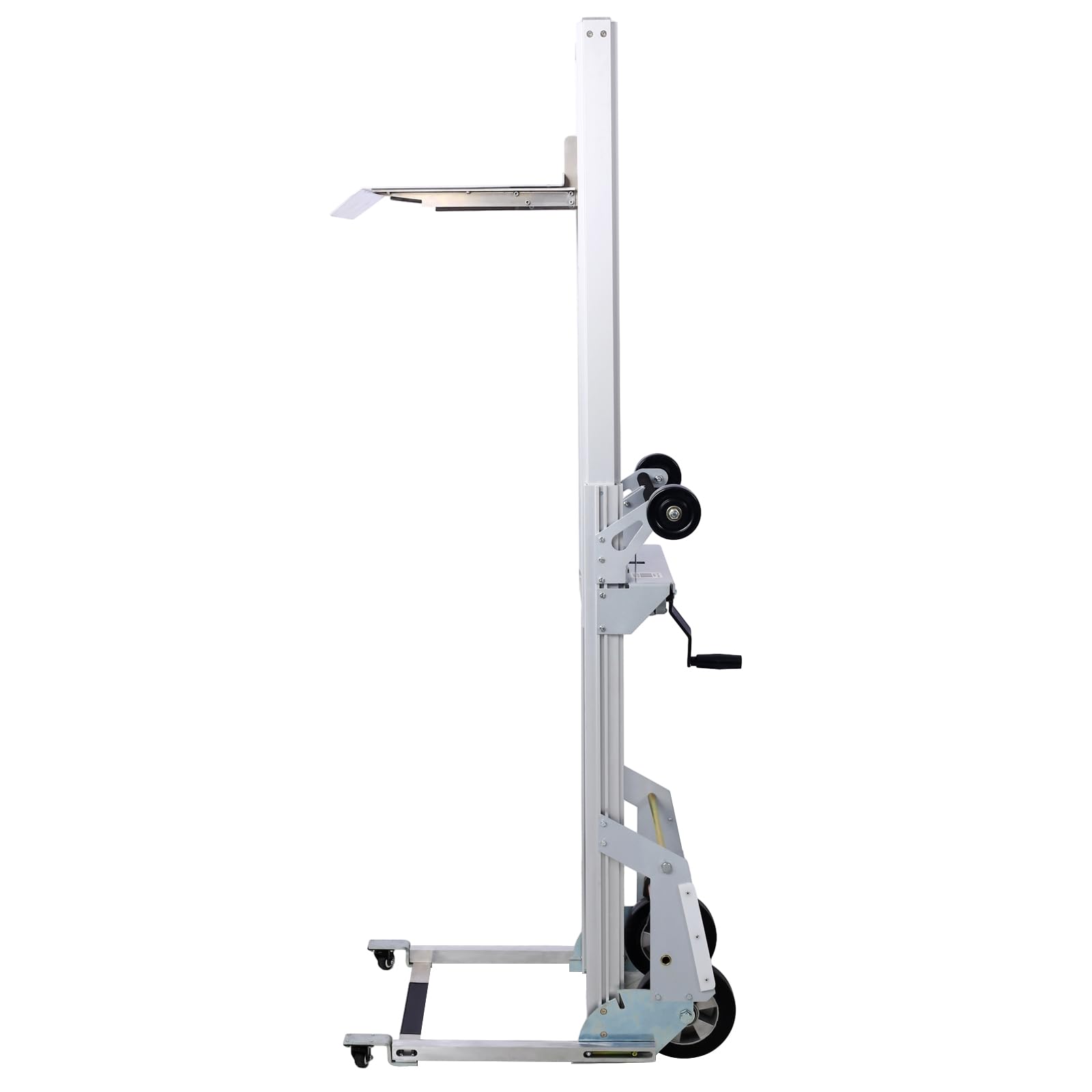 Aluminum Portable Load Lifter with Wheels, Capacity Hand Winch Lift Truck for Warehouse Material Handling, Cabinet Lift, 200 Lb.Capacity Silver