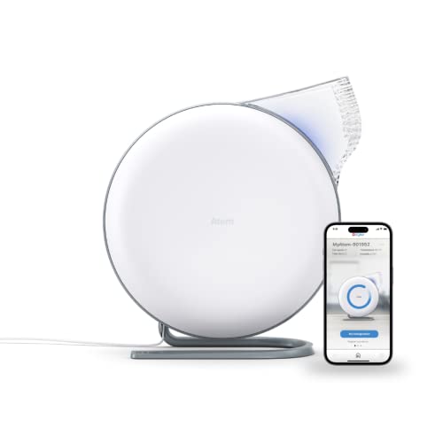 IQAir Atem Desk Air Purifier for Home, Office, Desktop, Small Room up to 300 sq ft, HyperHEPA Filter for Bacteria, Viruses, Allergens, Pets, Asthma, Pollen, Dust, Swiss Design, Made in Germany, White