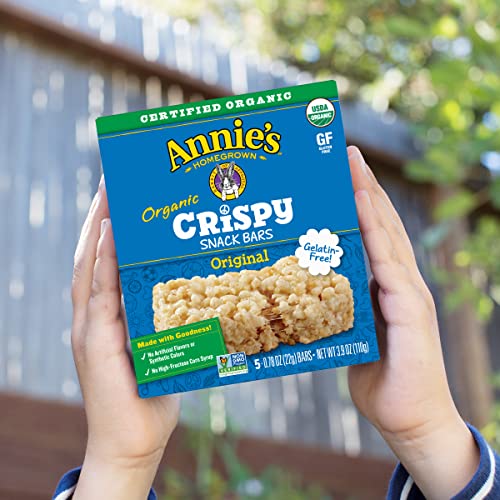 Annie's Organic Original Crispy Snack Bars, Gluten Free, 3.9 oz, 5 ct.
